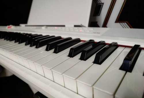 Белое цифровое пианино + Стойка