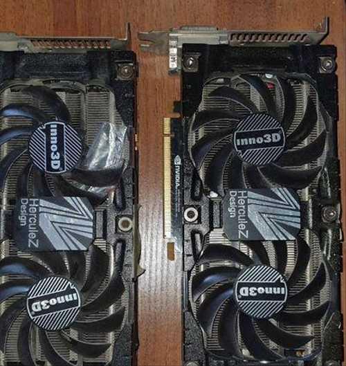 2шт Inno3D 1070 на запчасти