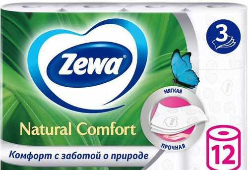 Туалетная бумага Zewa Natural Comfort 3 слоя, 12 ш