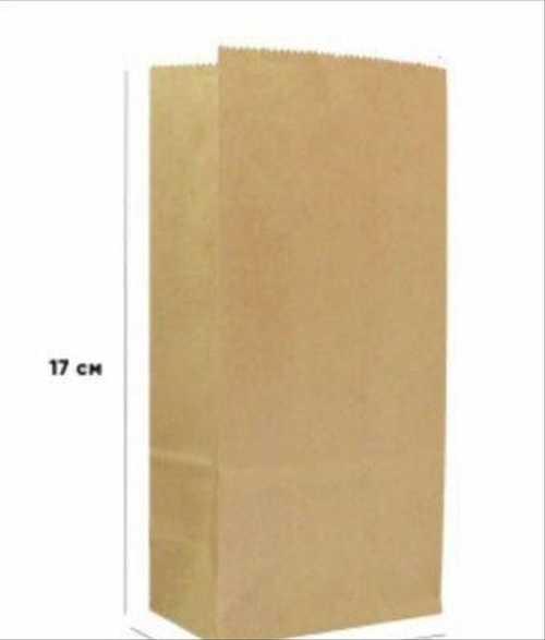 Пакет упаковочный бумажный пищевой 25шт (8*5*17см)