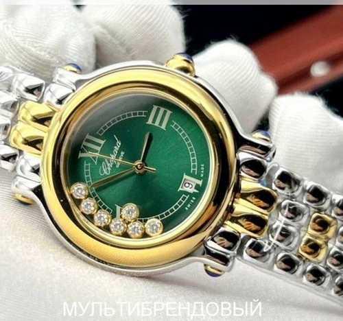 Chopard gold yellow часы женские