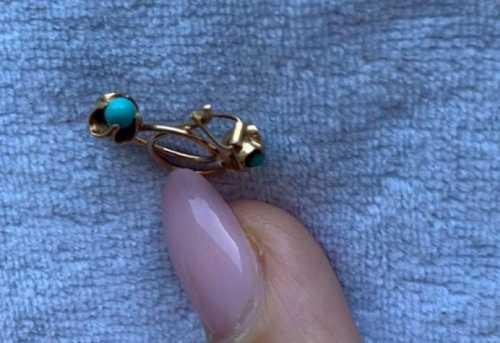 Серьги детские золотые 585