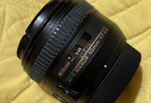 Объектив Nikon nikkor AF-S 50mm f/1.4 G