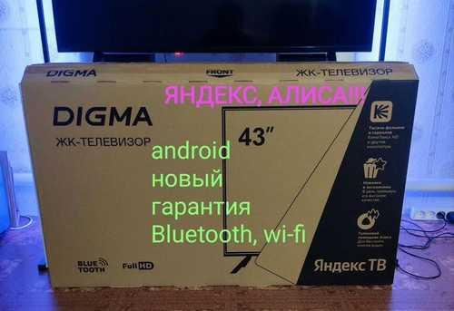 Digma 43 fullhd, android, новый, Беларусь
