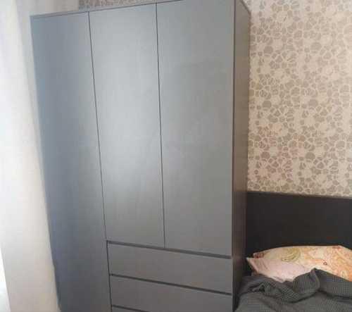 Шкаф трехдверный новый 1.2м графит IKEA-стиль