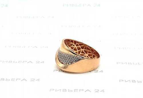 Золотое кольцо с фианитами 585 пробы 4.79 грамм