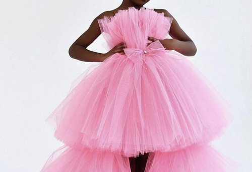 Платье монамур pure soul розовое со шлейфом