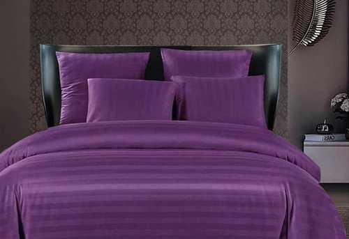Постельное белье 2-спальное, из сатина, Фиолетовое