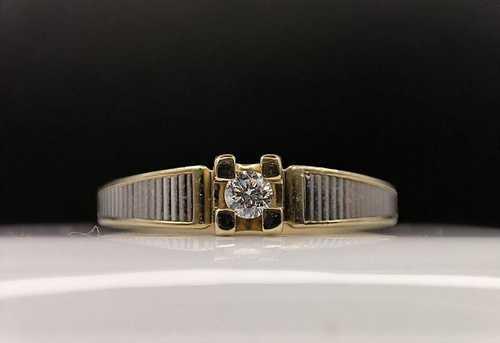Золотое кольцо 585 Бриллиант 0.073 ct
