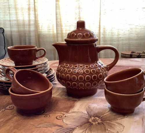 Чайный набор из керамики «Русалка» ГДР 1970 год