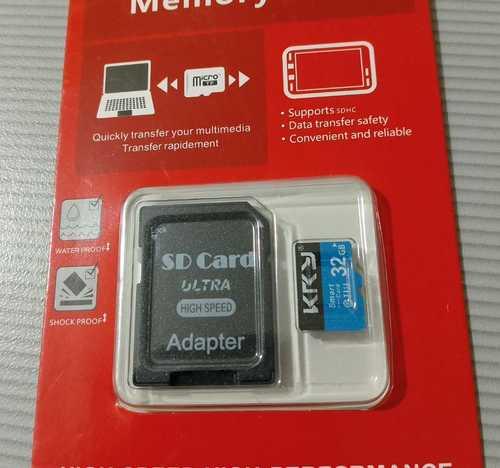 Карта памяти microsd 32 Гб флешка