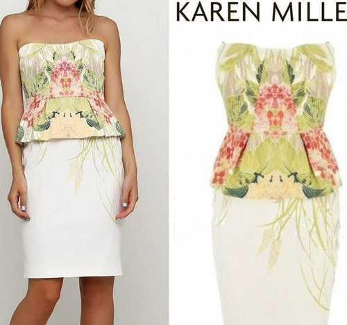 Платье цветы баска Karen Millen 38