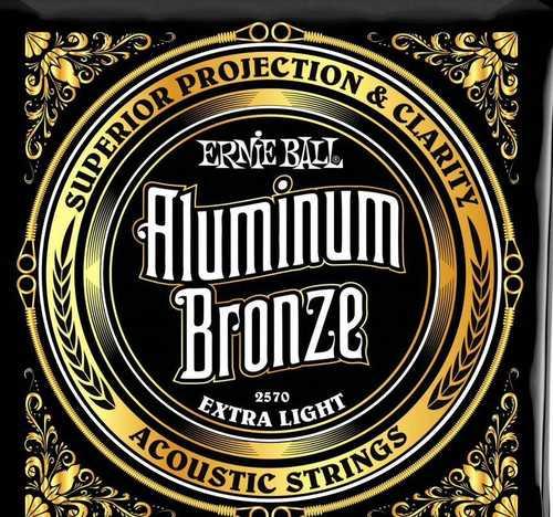 Струны для акустической гитары Ernie Ball 2570 Aluminum Bronze Light 10-14-20w-28-40-50