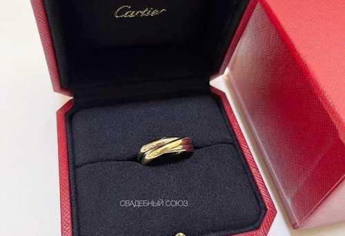 Золотое кольцо Cartier Trinity 585 пробы 8.2 гр