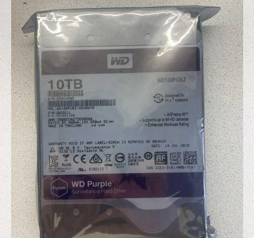 Жесткий диск wd purple 10tb 3.5