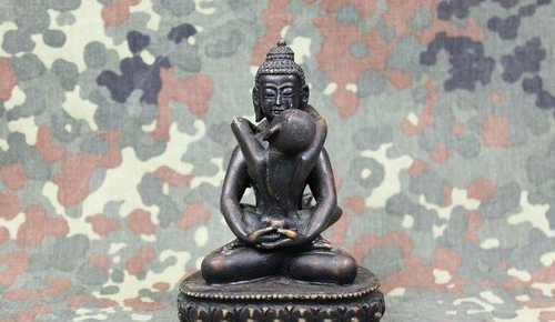 Старая статуэтка "Будда и Шакти"