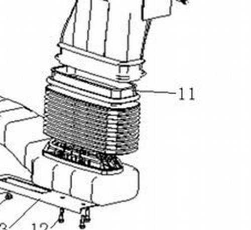 Гофра воздухозаборника резиновая sitrak howo T5G