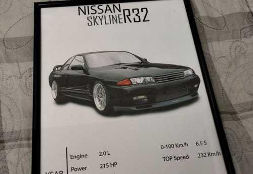Постер Nissan Skyline r32