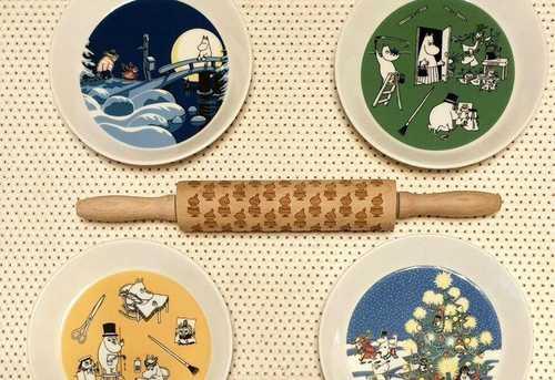 Moomin коллекционные тарелки и скалка