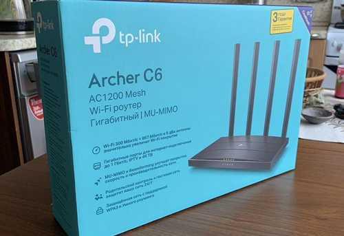 TP-Link Archer C6, Wi-Fi роутер черный