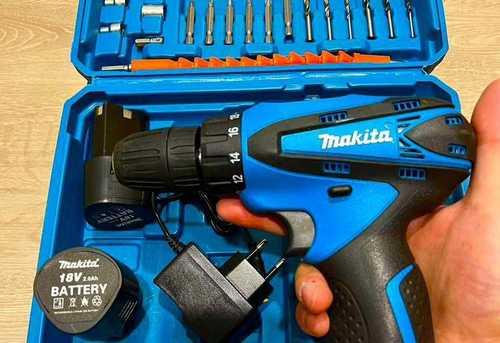 Аккумуляторный шуруповерт makita 18v