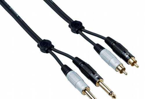 Кабель межблочный 2Jack-2RCA Bespeco EAY2JR500 5 m