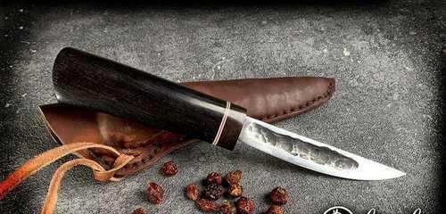 Нож якутский в ножнах из бычьего хвоста