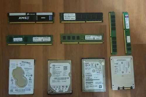 Оперативная память (озу), SSD, HDD
