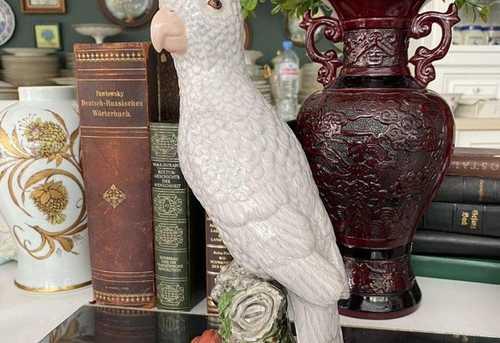 Антикварная статуэтка фарфор попугай Нимфенбург