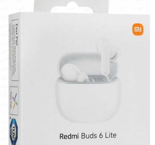 Наушники TWS Xiaomi Redmi Buds 6 lite белые