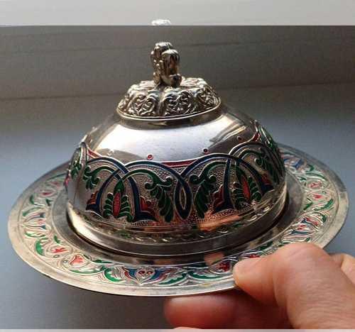 Масленка, икорница, СССР, металл