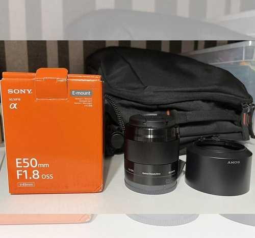 Объектив sony e 50mm 1.8 oss