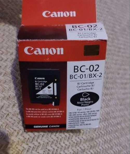 Картридж Canon BC- 02 BC - 01/ BX - 2