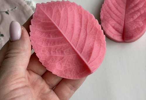 Молд силиконовый двухсторонний лист розы