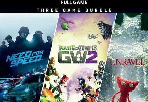 Need for Speed, Unravel, Plants vs Zombies. Xbox