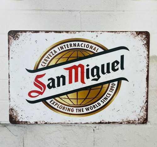 Декор на стену табличка San Miguel Beer