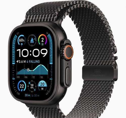 Apple Watch Ultra 2 Black Titanium Milanese Loop