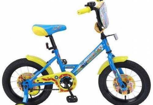 Велосипед детский 14" синий трактор gw-тип