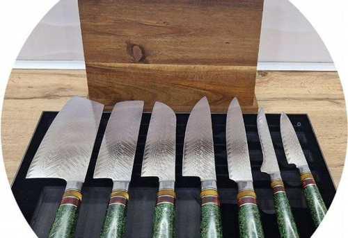 Ножи, дамаск, набор 8 ножей