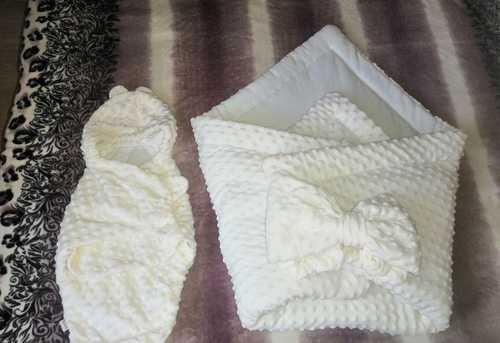 Конверт на выписку зимний с одеялом и костюмчиком