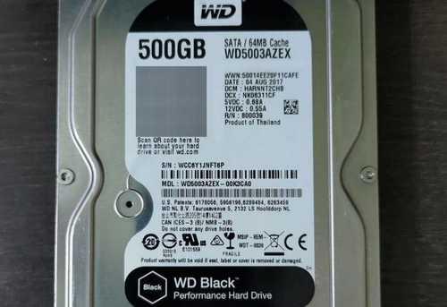 Western Digital Black WD5003azex 500Gb гарантия