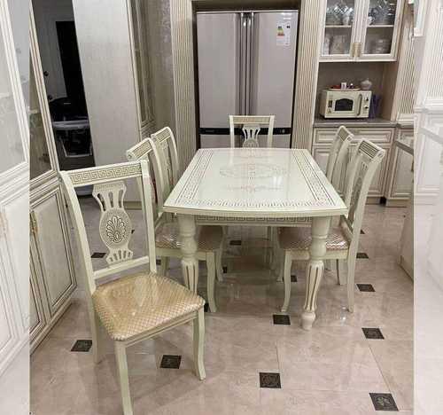 Стол и стулья на кухню «Версаче» от производителя