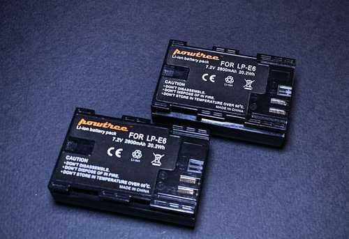 Аккумуляторы Powtree LP-E6 2800 mAh