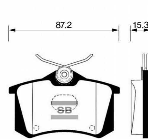 Sangsin brake GP1391 Колодки тормозные задние