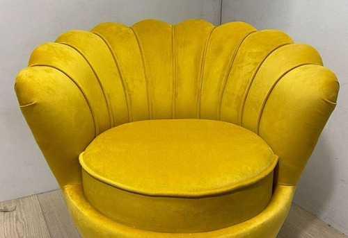 Дизайнерское кресло ракушка Pearl yellow желтый