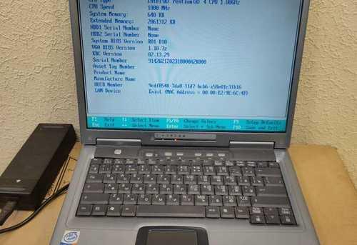 Ноутбук irbis Intel Pentium 4 CPU 1.8 GHz