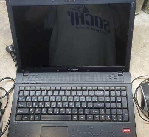 Рабочий ноутбук Lenovo G565 озу 4 Гб