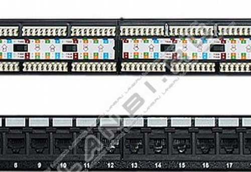 Патч-панели RJ45, кат. 5е, 19", 24 порта