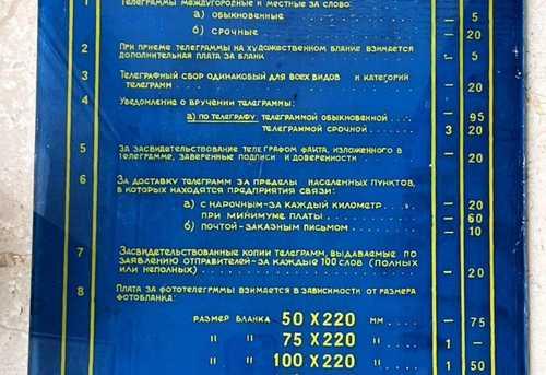 Стеклянная табличка СССР