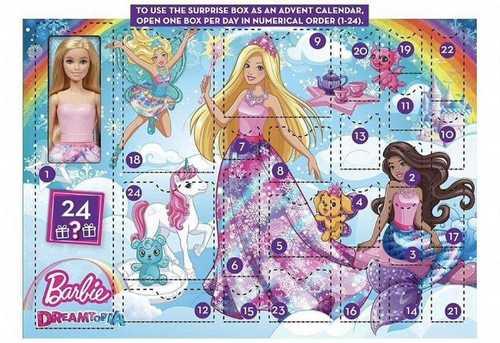 Барби адвент календарь Barbie Dreamtopia русалка